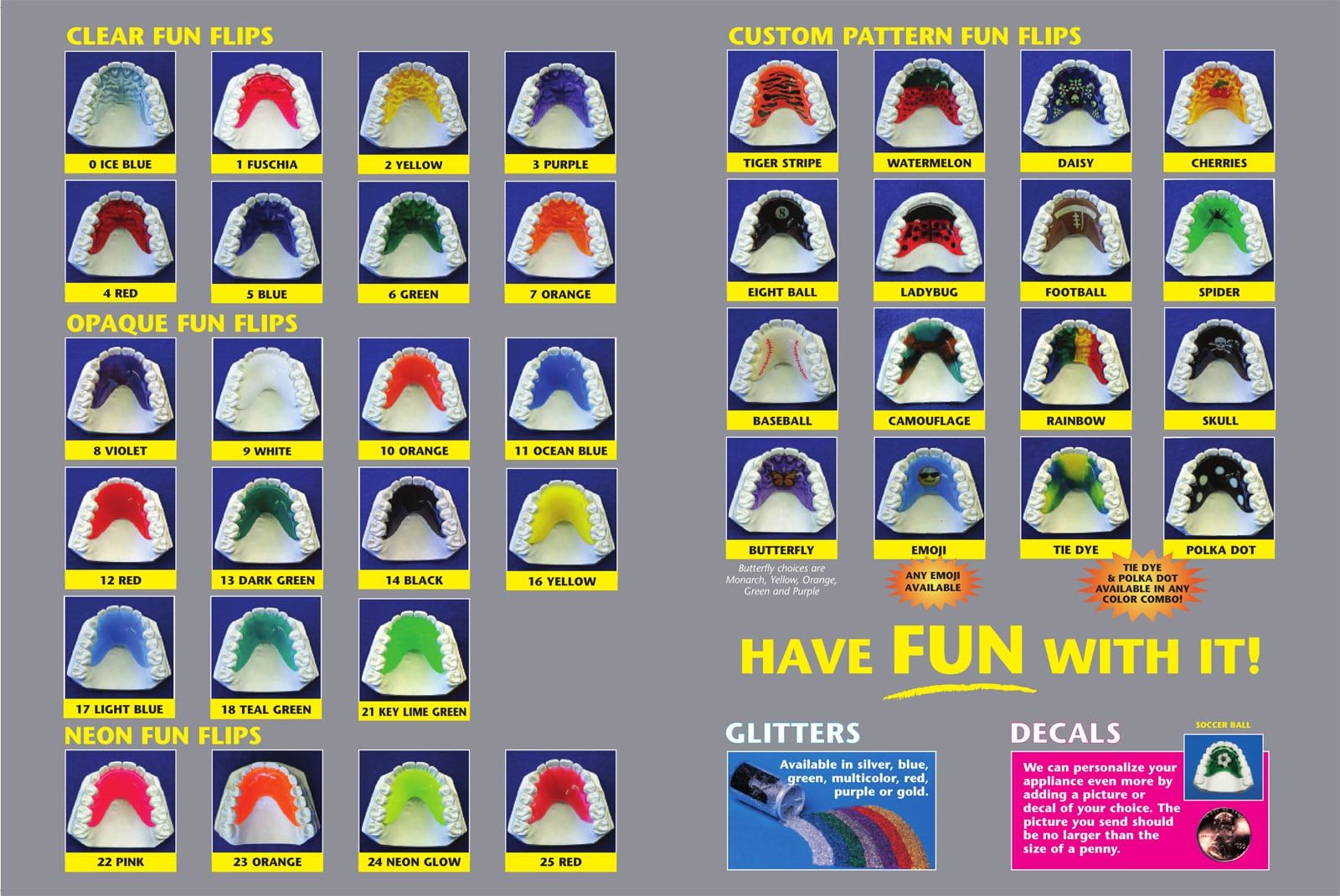 Montclair NJ Orthodontist | Color Your Retainer | Patterns | Decals